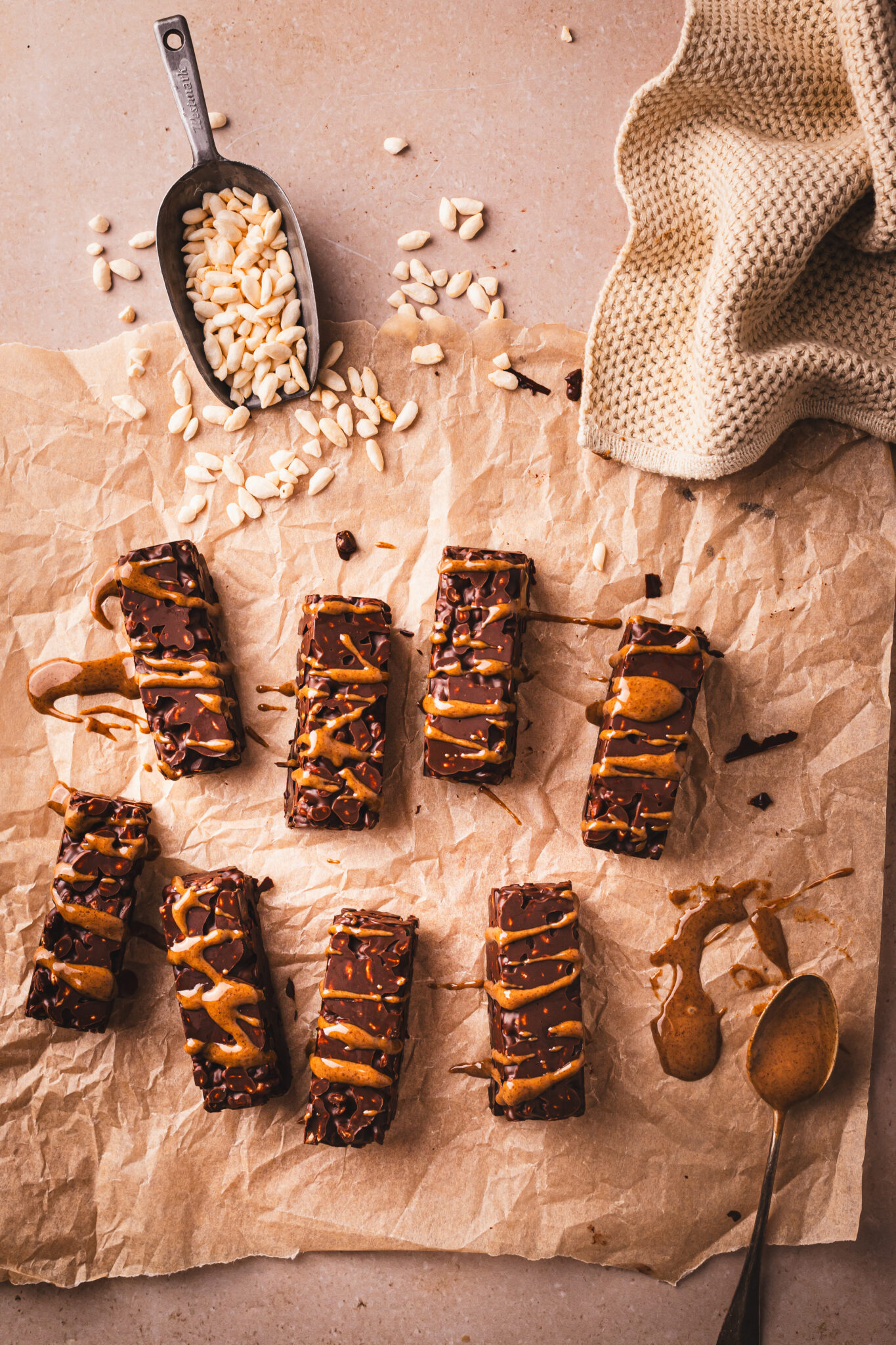 Barres de riz soufflé au chocolat - jemangequoicesoir.fr